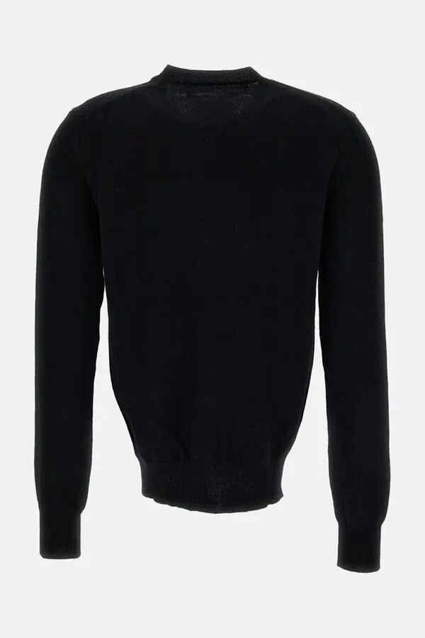 Play Comme Des Garcon Cardigan Girocollo Black Emblem
