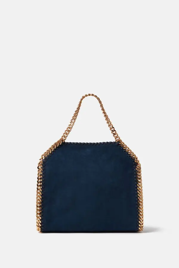 Stella McCartney Borsa Falabella Mini Bag Alter Suede - Blu