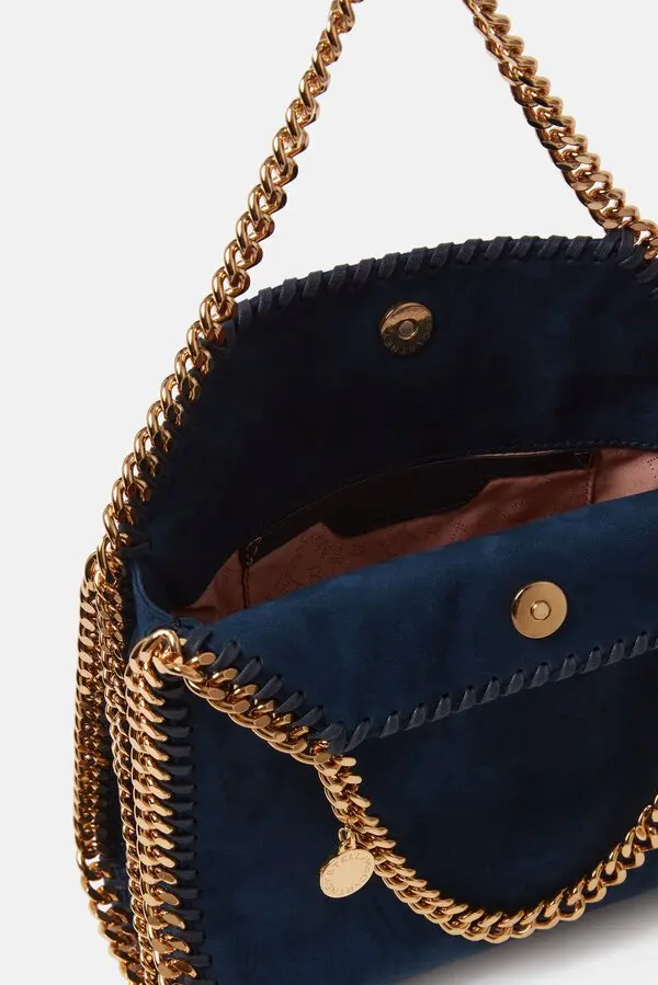 Stella McCartney Borsa Falabella Mini Bag Alter Suede - Blu