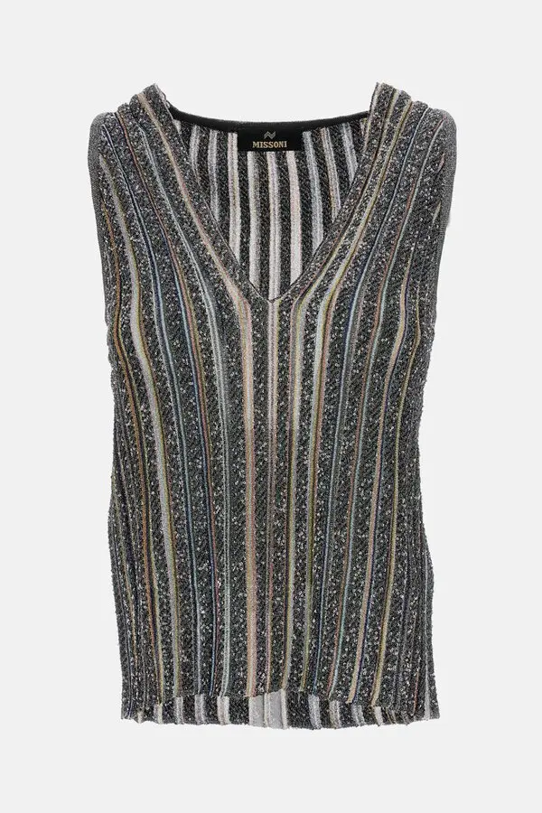 Missoni Top A Costine Con Paillettes