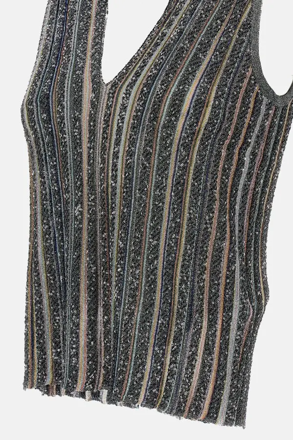 Missoni Top A Costine Con Paillettes
