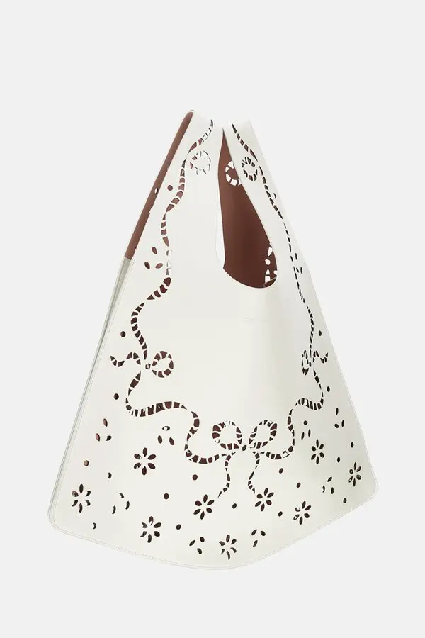 Simone Rocha Borsa Shopper Xl In Pelle Traforata A Laser