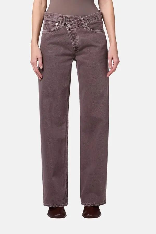 AGOLDE Arc Criss Cross Jeans In Mauvine