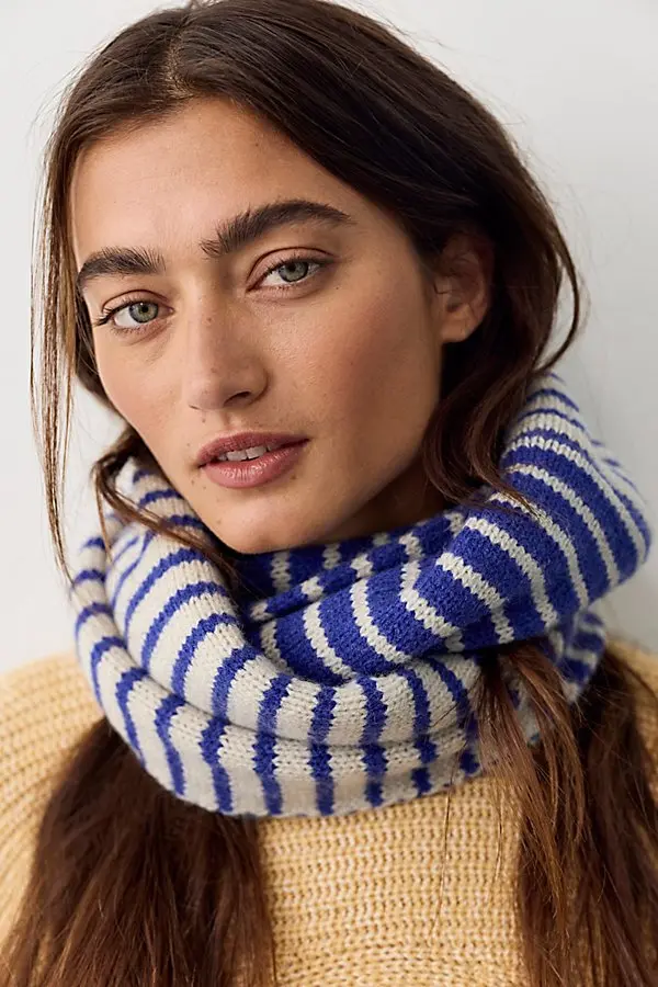 Free People Striped Infinity Snood - Sapphire Stars