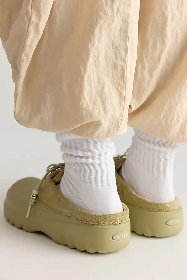 CROCS Axle Suede Mules - Tac Green