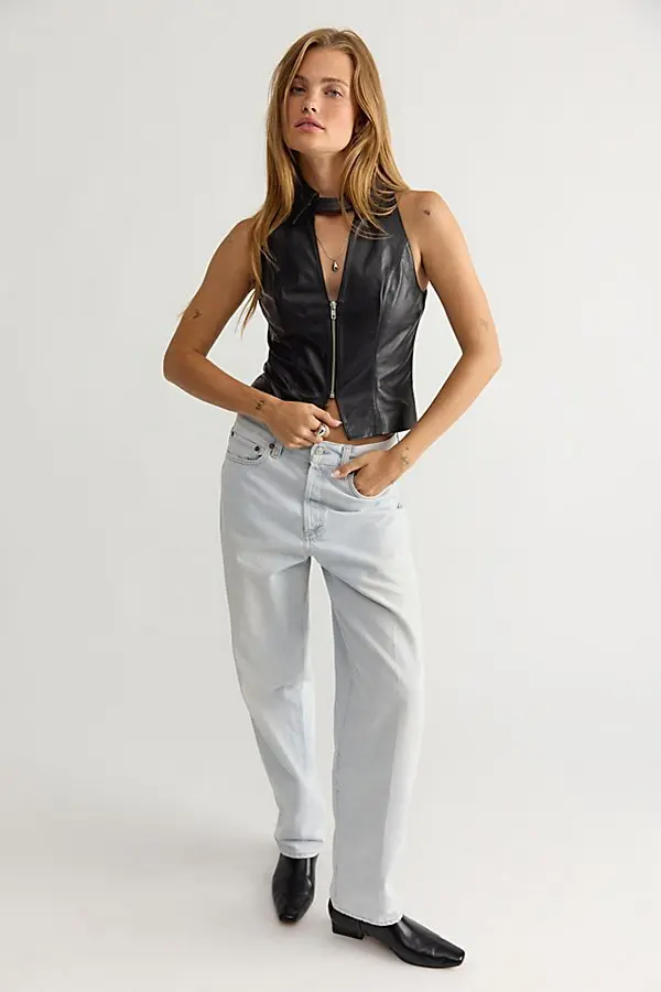 UNDERSTATED LEATHER Rocker Leather Top