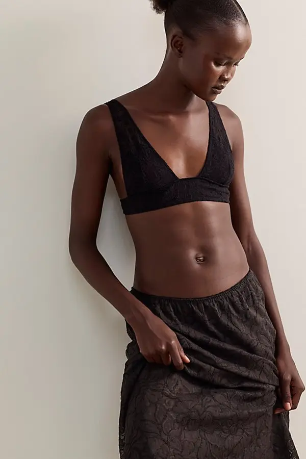 Only Hearts Stretch Lace Mira Bralette - Black