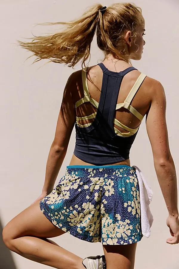 Free People On The Go Printed Run Shorts