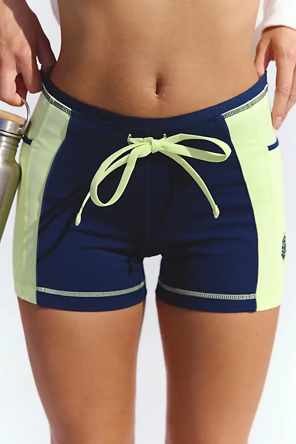Free People Power Pace Run Shorts - Midnight Navy Combo