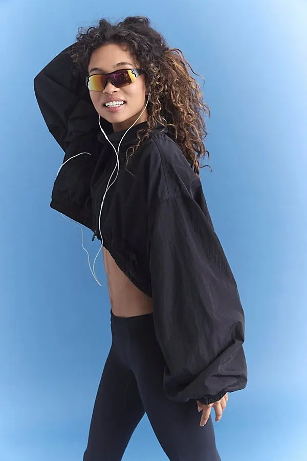 Free People Heat It Up Cropped Nylon Jacket