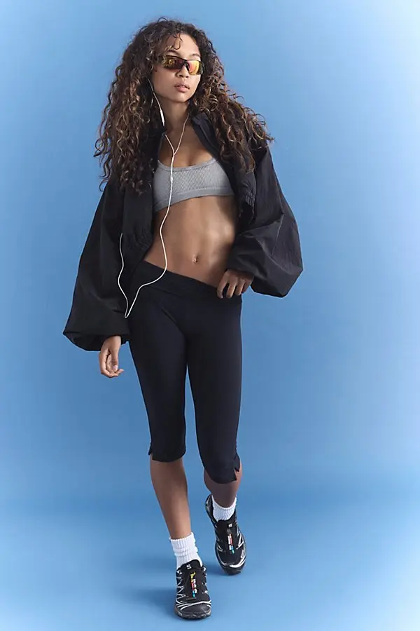 Free People Heat It Up Cropped Nylon Jacket
