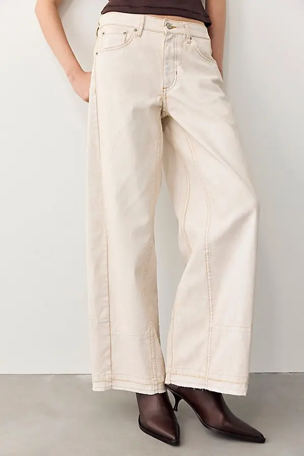 Free People We The Free Monroe Coated Wide-leg Jeans