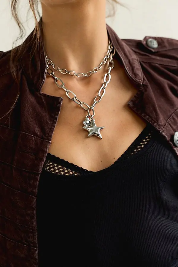 Free People Tilda Chain Necklace - Silver
