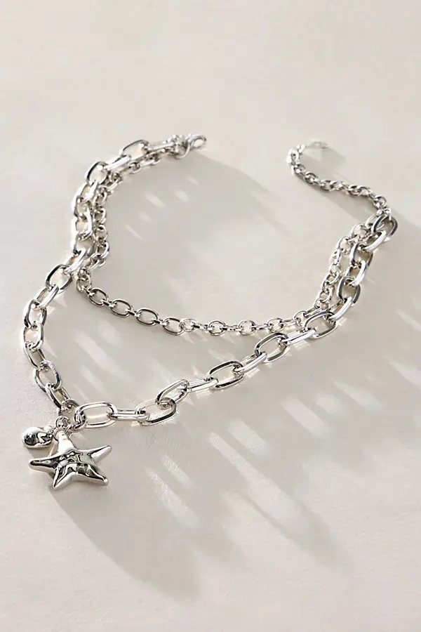 Free People Tilda Chain Necklace - Silver