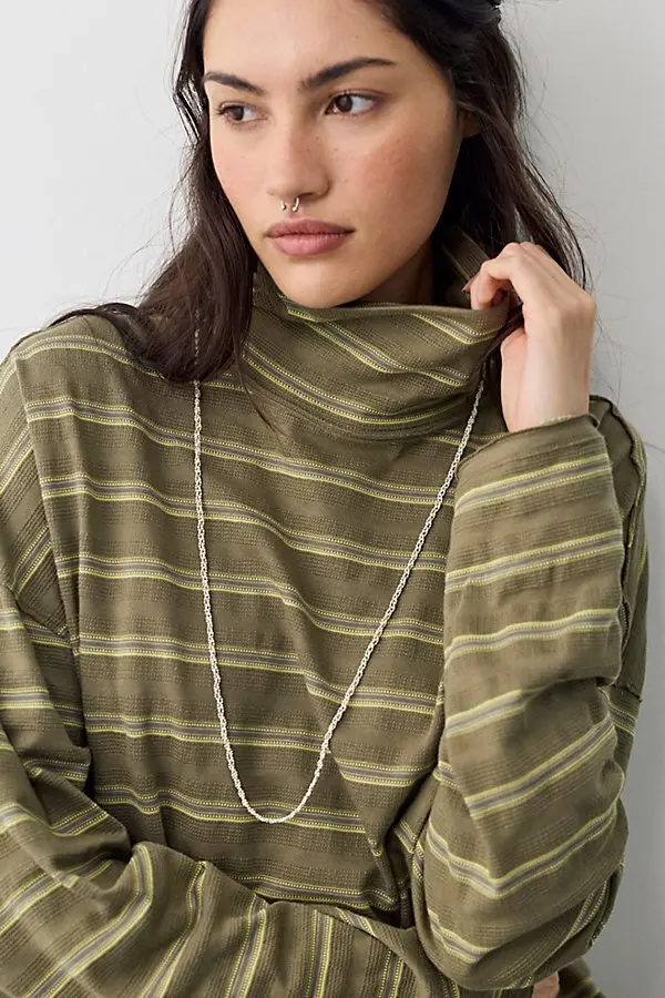 Free People Nevada Striped Long-sleeve Tee We The Free - Pine Combo