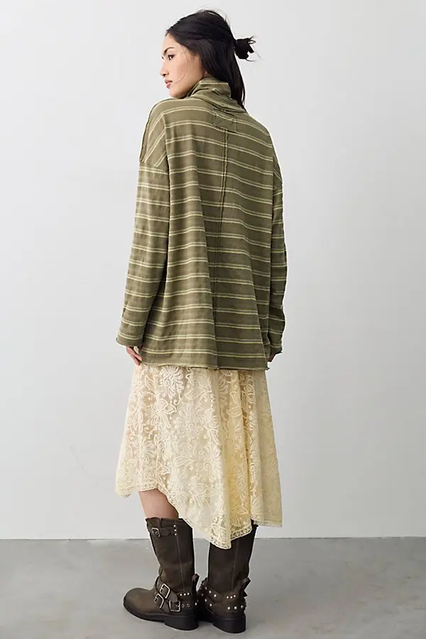 Free People Nevada Striped Long-sleeve Tee We The Free - Pine Combo