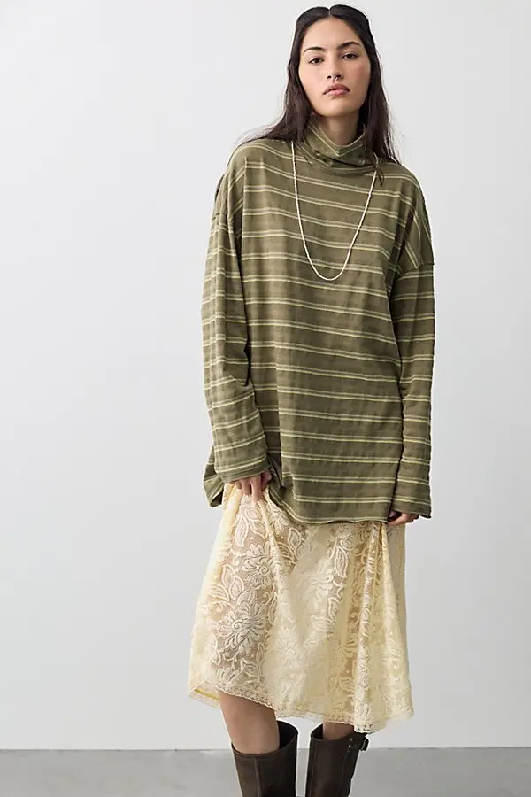 Free People Nevada Striped Long-sleeve Tee We The Free - Pine Combo