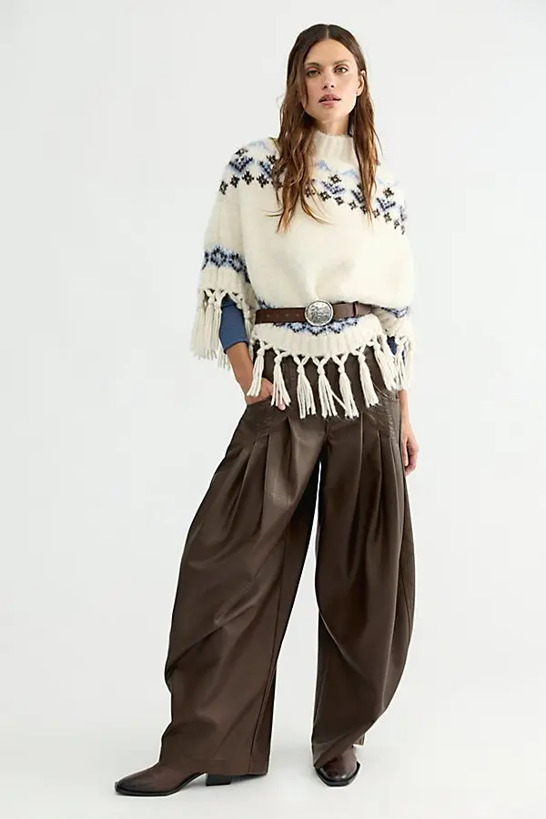 Free People Vegan Leather Trousers