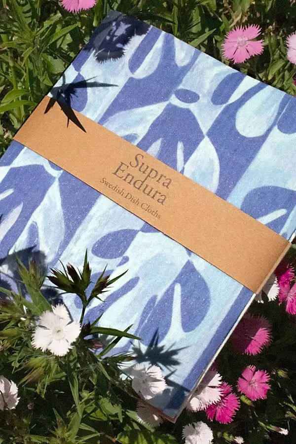 SUPRA ENDURA Poppy Garden Swedish Dishcloths 3 Pack