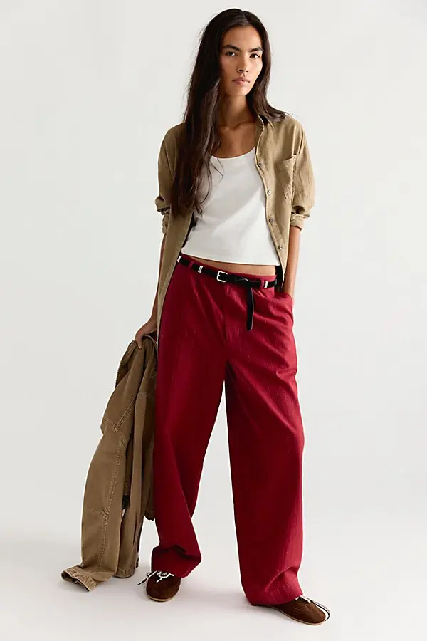 Free People Sabine Striped Linen Button Down Top - Aloe