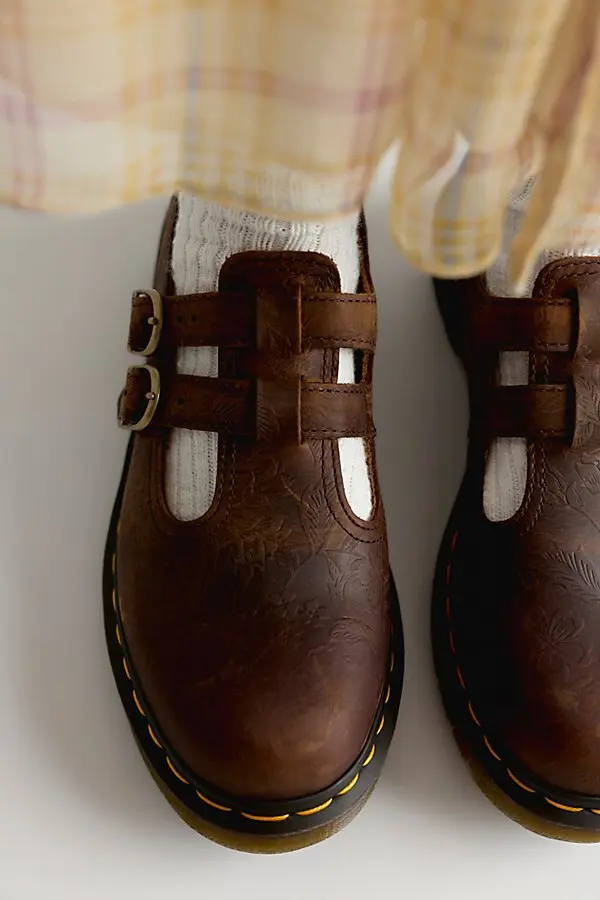 Dr. Martens 8065 Mary Janes - Dark Brown Crazy Horse Em