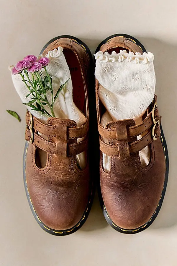 Dr. Martens 8065 Mary Janes - Dark Brown Crazy Horse Em