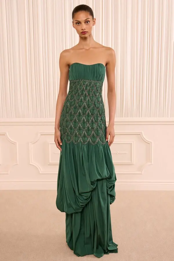 Ulla Johnson Octavine Strapless Silk Gown