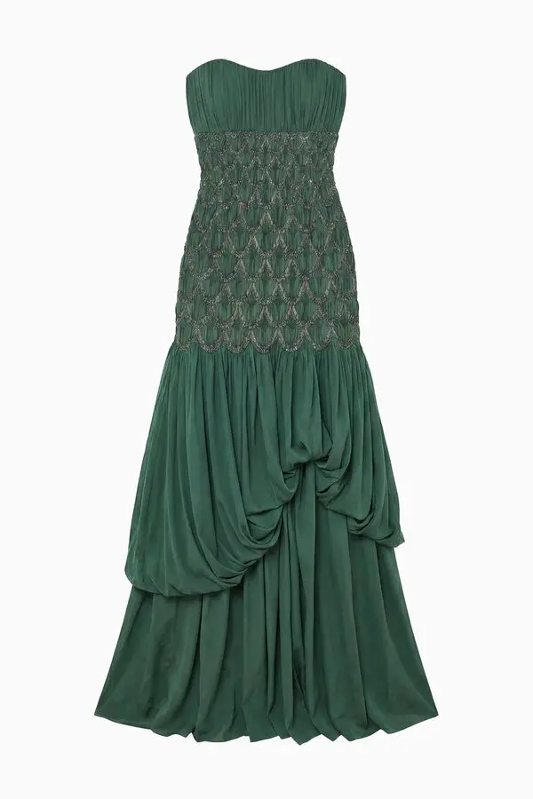 Ulla Johnson Octavine Strapless Silk Gown