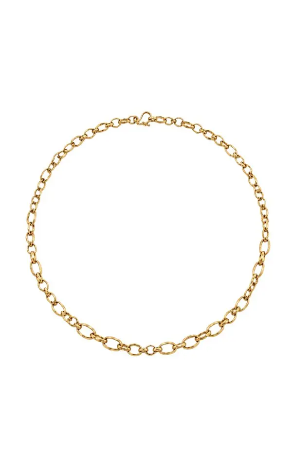 REINSTEIN ROSS 20k Peach Sonoma Mixed Link Trio Chain Necklace