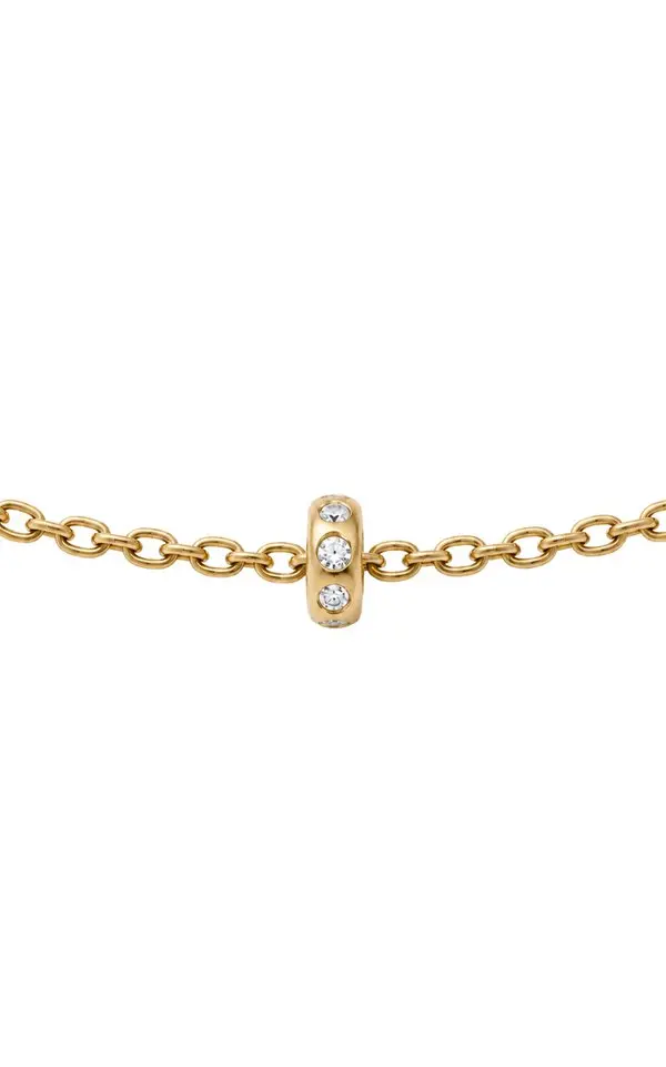 REINSTEIN ROSS 20k Peach Half Round Large Rondelle Diamond Pendant
