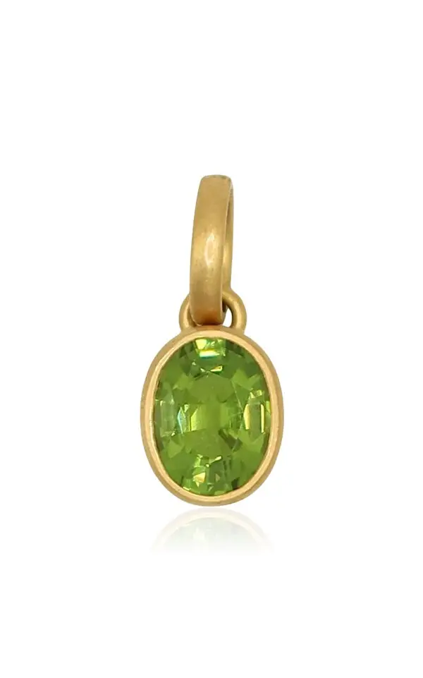 REINSTEIN ROSS 20k Peach Sonoma Oval Peridot Pendant