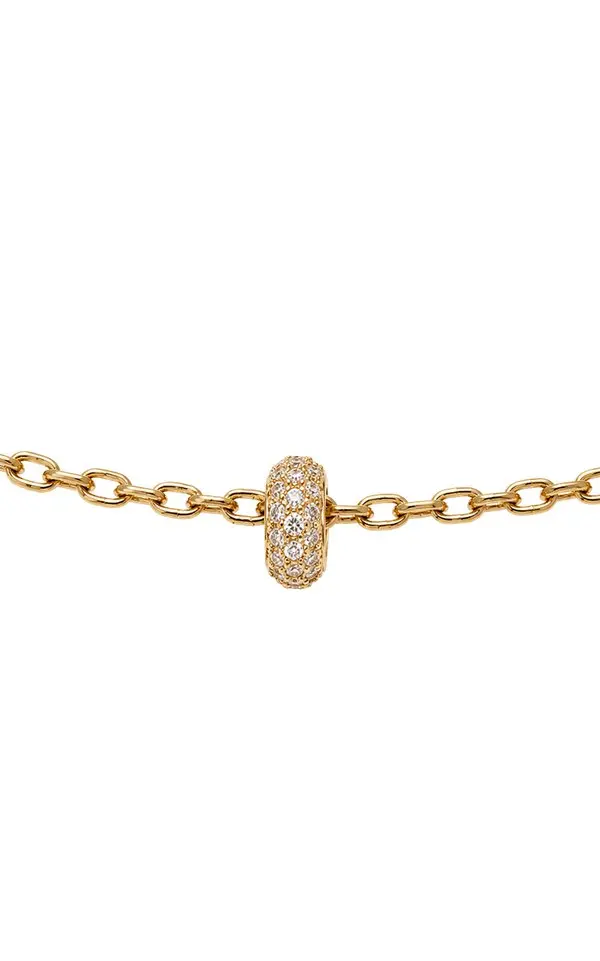 REINSTEIN ROSS 20k Peach Half Round Large Rondelle Pave Pendant