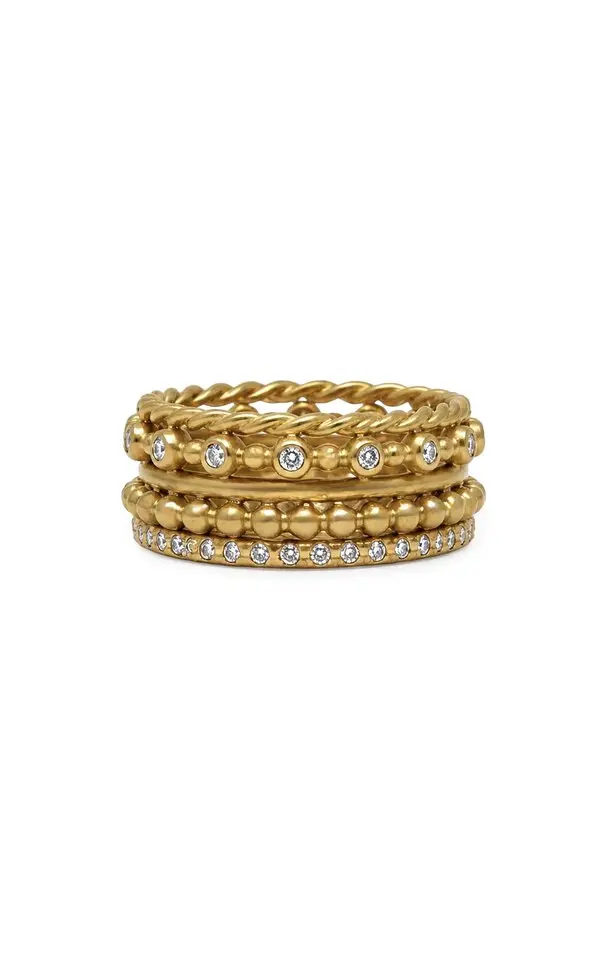 REINSTEIN ROSS 20k Peach Baby Hitched Quintet Diamond Band
