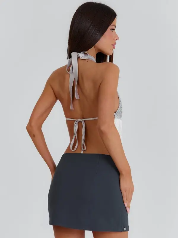 OUTCAST Tondra Mini Skirt Grey
