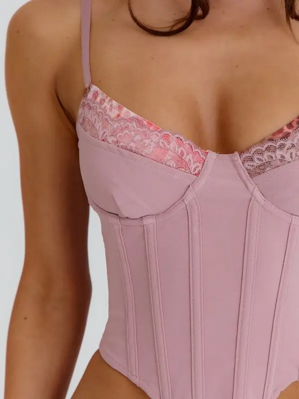 OUTCAST Nathalie Corset Top In Ella - Print