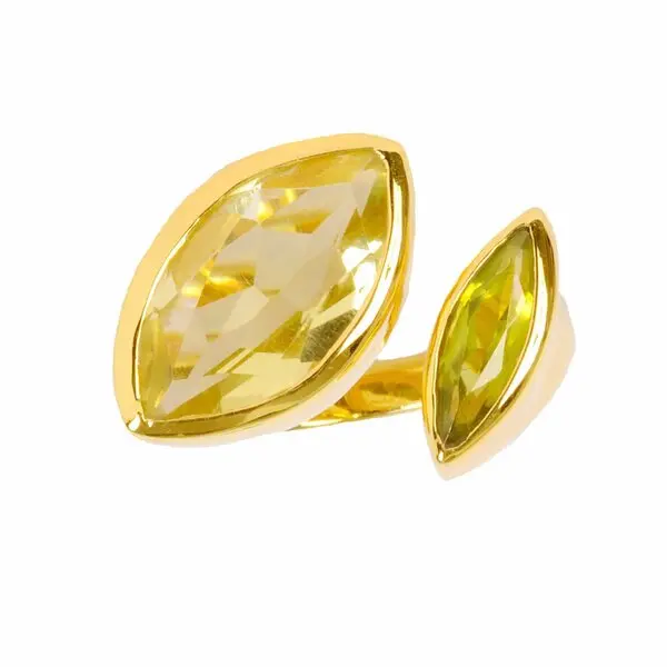 NEOLA DESIGN Celestine Cocktail Ring Citrine & Peridot