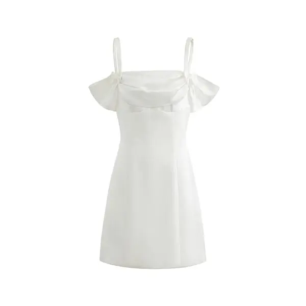 AISL Aurelia Draped-shoulder Mini Dress