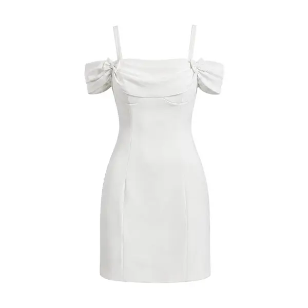 AISL Aurelia Draped-shoulder Mini Dress