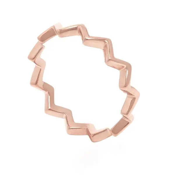 NEOLA DESIGN Stacking Ring Contemporary Zigzag Design