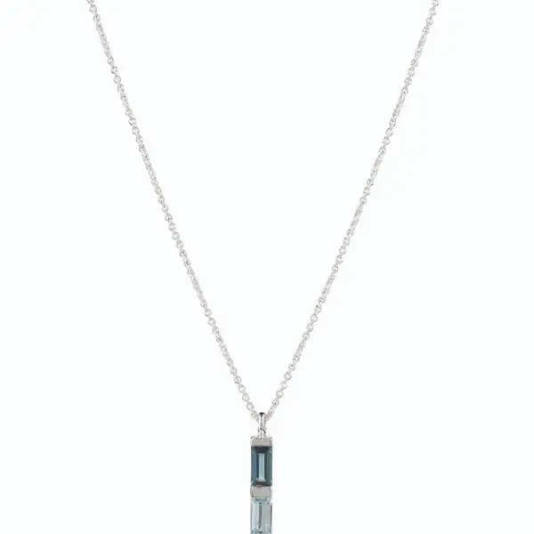 NEOLA DESIGN Sterling Necklace London And Blue Topaz Anais - Silver