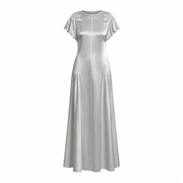 AISL Ivory Satin Maxi Dress