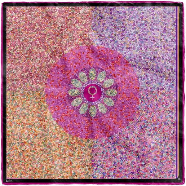 KUEEN Silk Scarf Millefiori - Pink