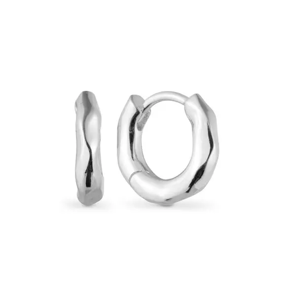 BEYJOU Mini Textured Huggie Hoop Earrings