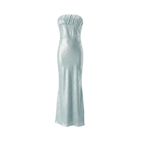 AISL Strapless Gathered Maxi Dress