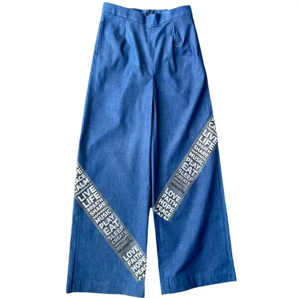 ARSHYS Statement Wide-leg Trousers With Printed Detail