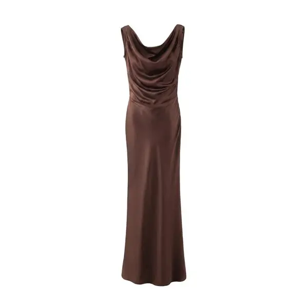 AISL Sleeveless Cowl Neck Maxi Dress
