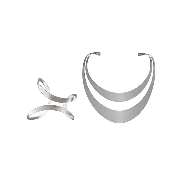 HOTA HOTA JEWELLERY Inception Matte Necklace & Palm Cuff Set