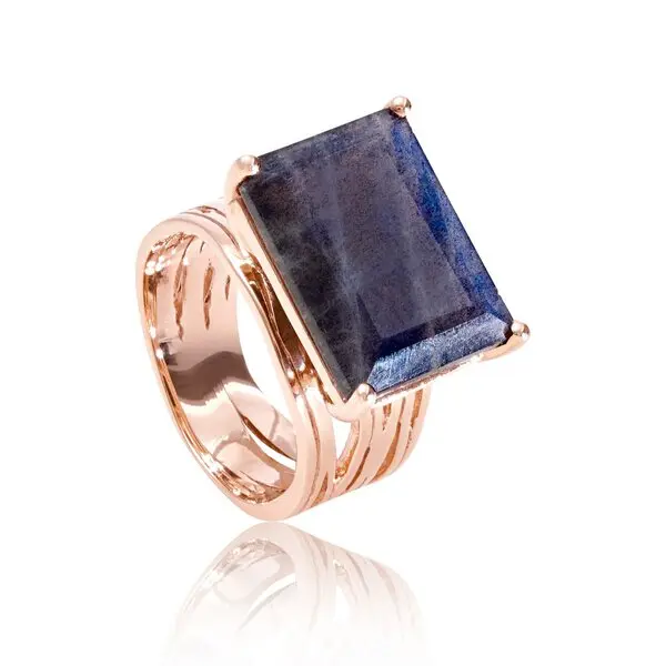 NEOLA DESIGN Ring With Labradorite Gemstone Pietra