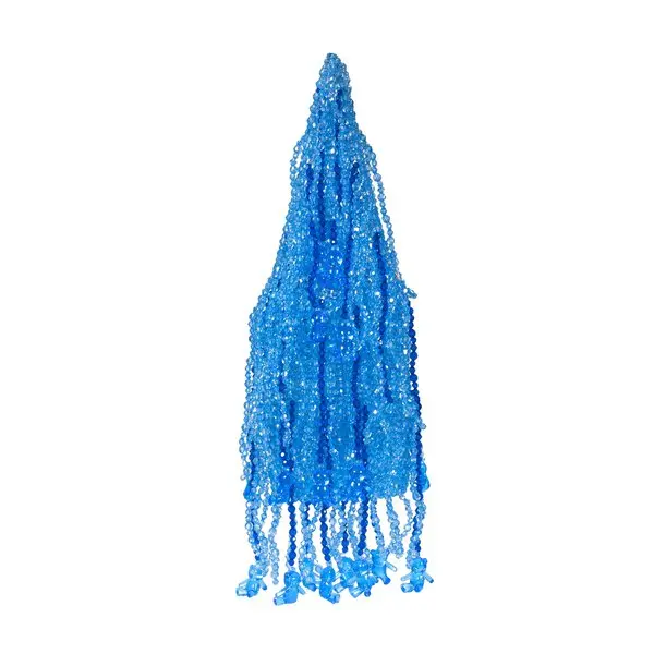 TILLIE BEADS Teddy Charm Beaded Handbag - Blue
