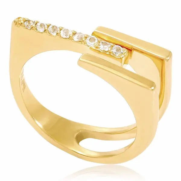 NEOLA DESIGN Neringa Stacking Ring With White Topaz